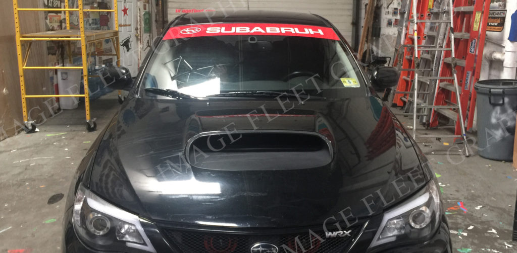 Subaru WRX windshield decal, North Bergen, NJ - Image Fleet Graphics