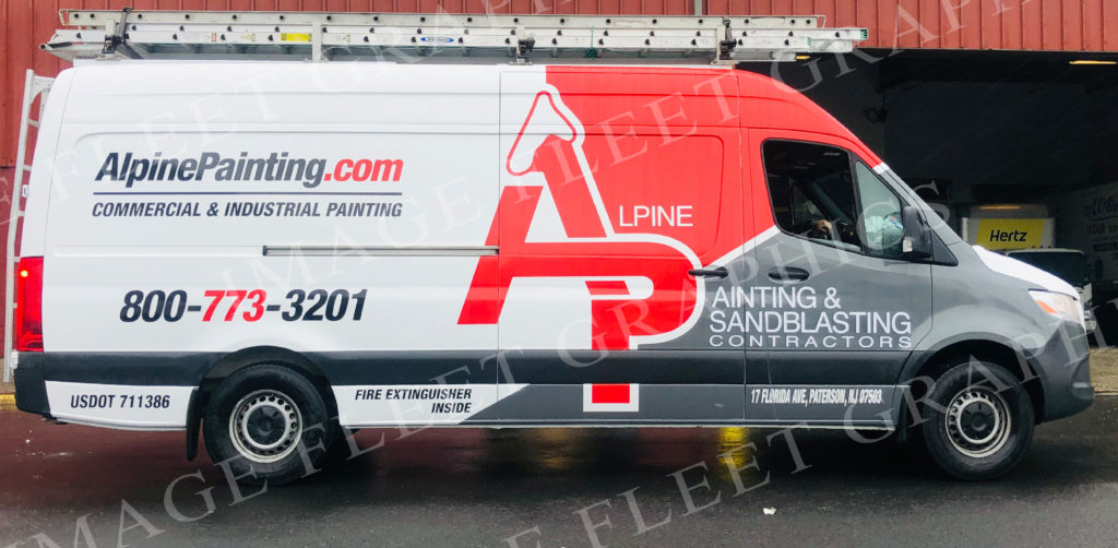 Alpine Painting, Mercedes Sprinter Commercial Wrap, Paterson NJ - Image ...